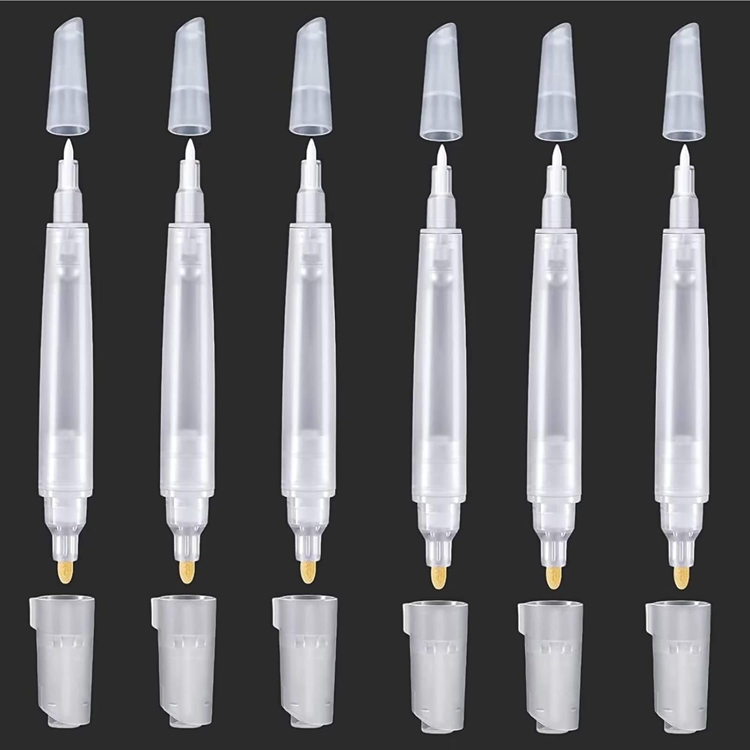 Amazon.com: RUNBFUUY Set of 6 Refillable Paint Pen, 3 mm & 0.7 mm ...