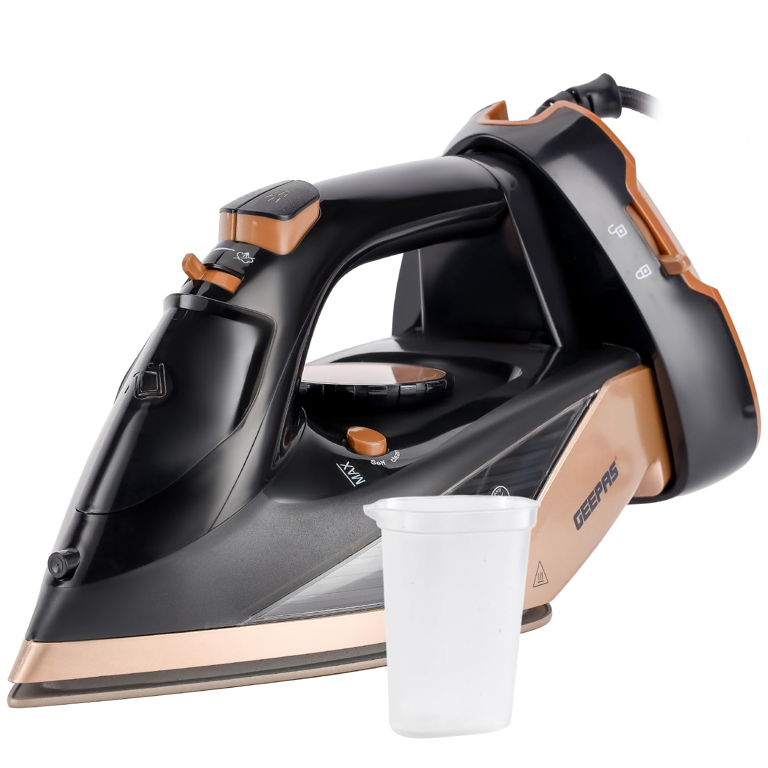 Geepas 2 in 1 Cordless Steam Iron - Ceramic Soleplate Dry & Wet Steam ...