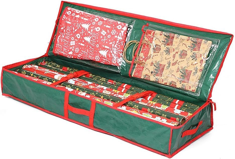 Wrapping Paper Storage, Premium Gift Wrap Organizer, Christmas Wrapping ...