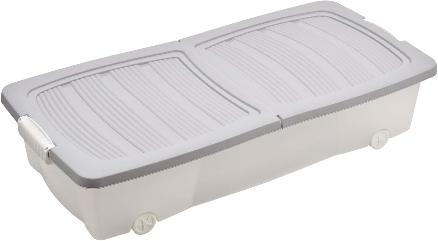 URBNLIVING 40 or 55 Litre Large Under Bed Plastic Storage Box Wheeled ...