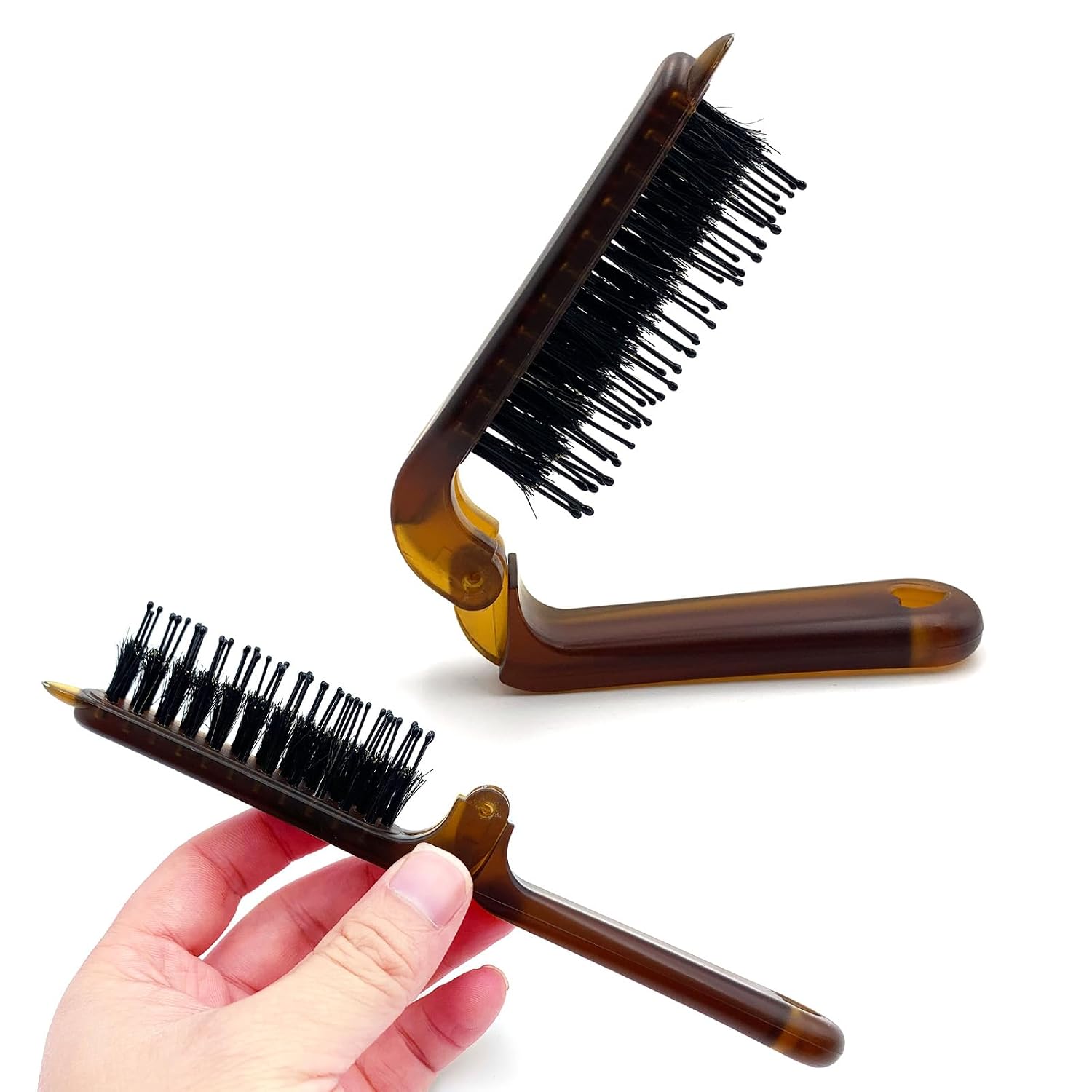 Amazon.com : EYBDYB Portable Foldable Bunny Ear Hairbrush - Soft Boar ...