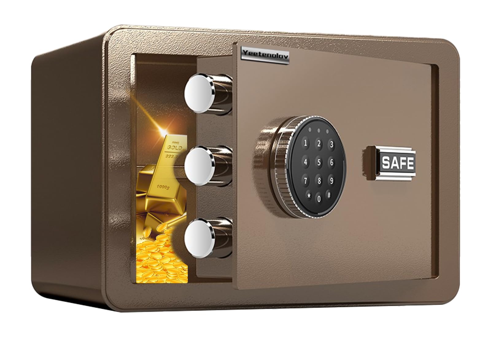 Yeetenolov Small Safe Box, 0.5 Cubic Feet Safety Box, Lock Box for ...