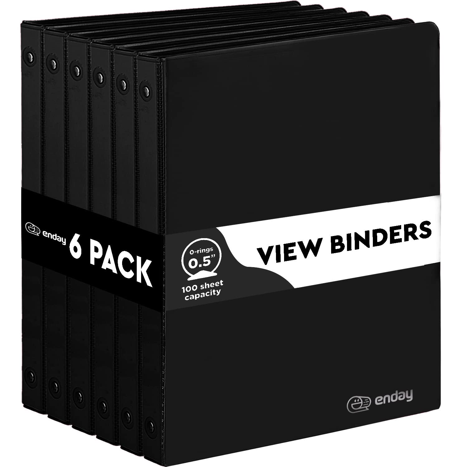 Snapklik.com : 12 Inch 3 Ring Binder .5 Inch Black Clear View Cover