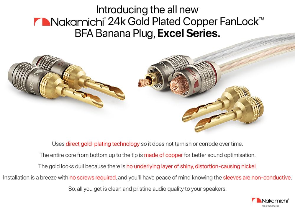 Snapklik.com : Nakamichi FanLock Excel Series 24k Gold Plated BFA ...