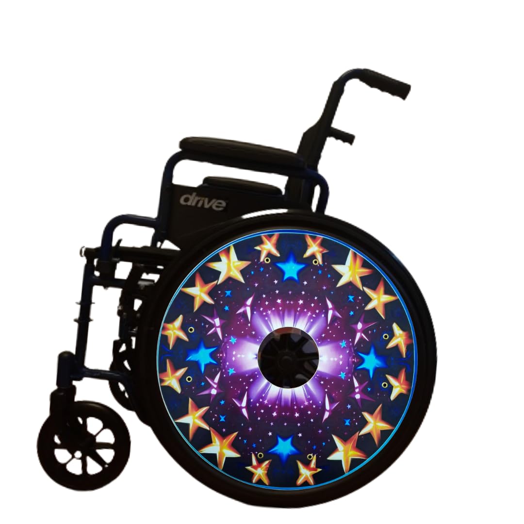 Amazon.com: Designer Cover for Wheelchair Wheels, Enhances Aesthetics ...