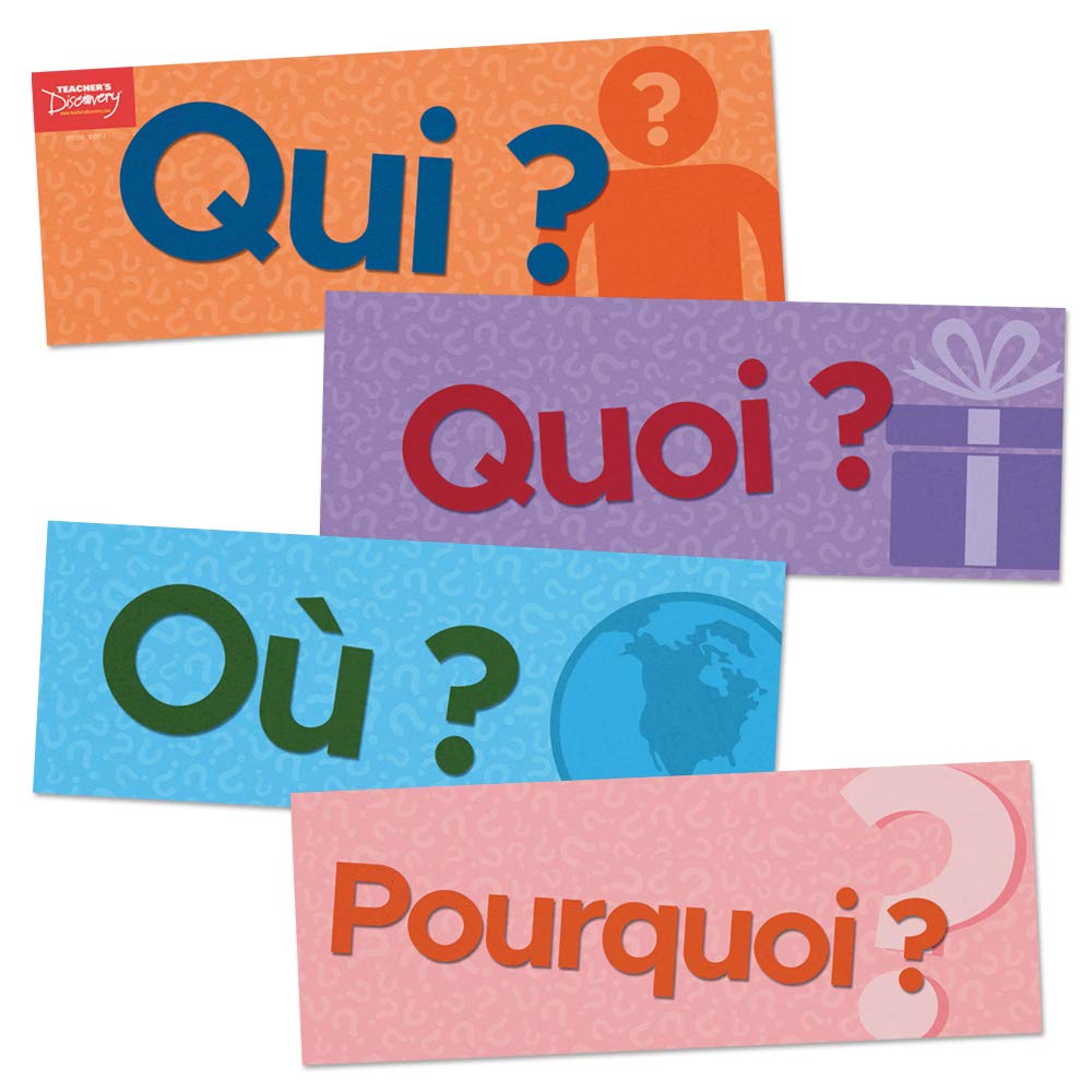 Amazon.com: Teacher's Discovery Question Words French Signs - Set of 7 ...