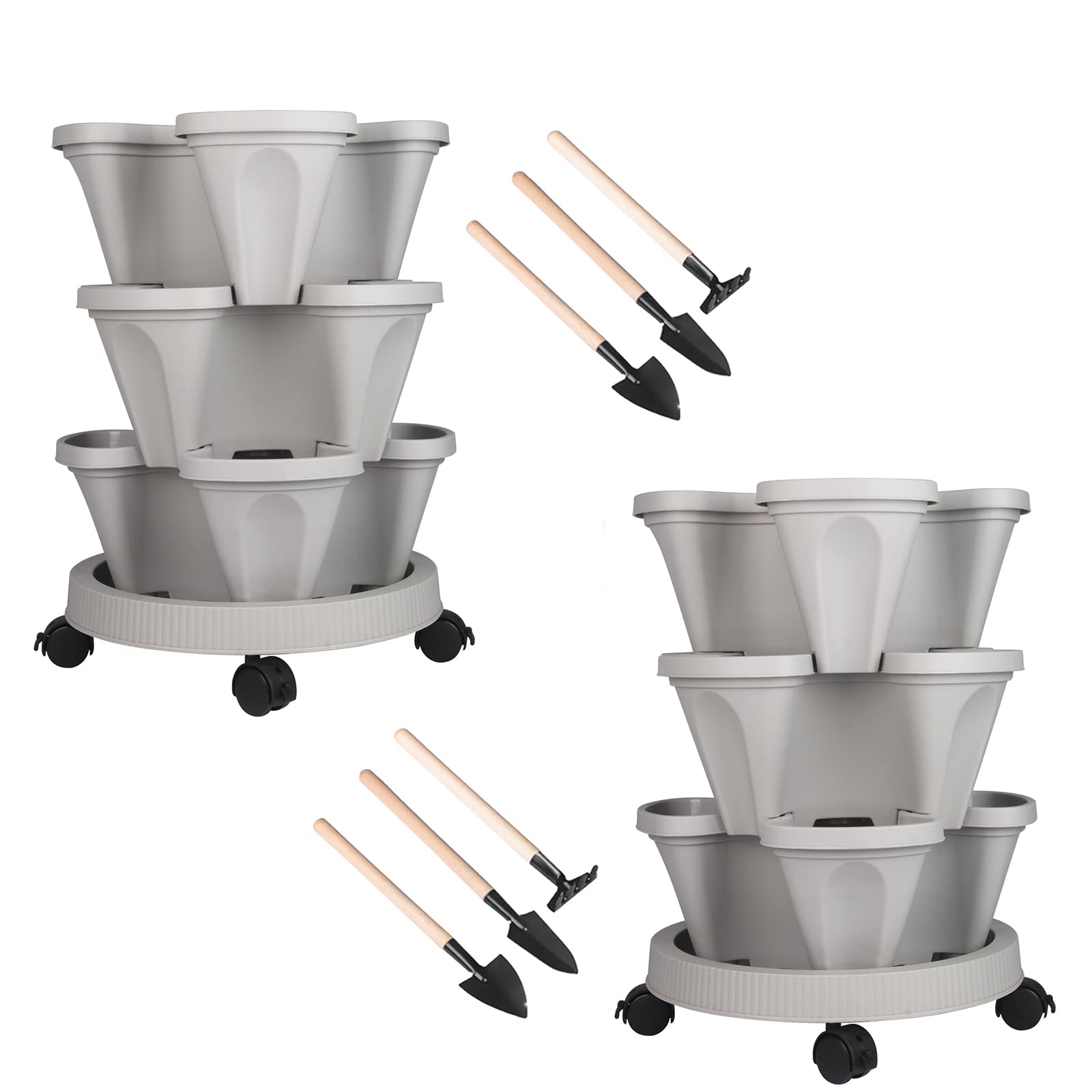 Snapklik.com : Vertical Planter 3 Tier Stackable Planters Garden ...