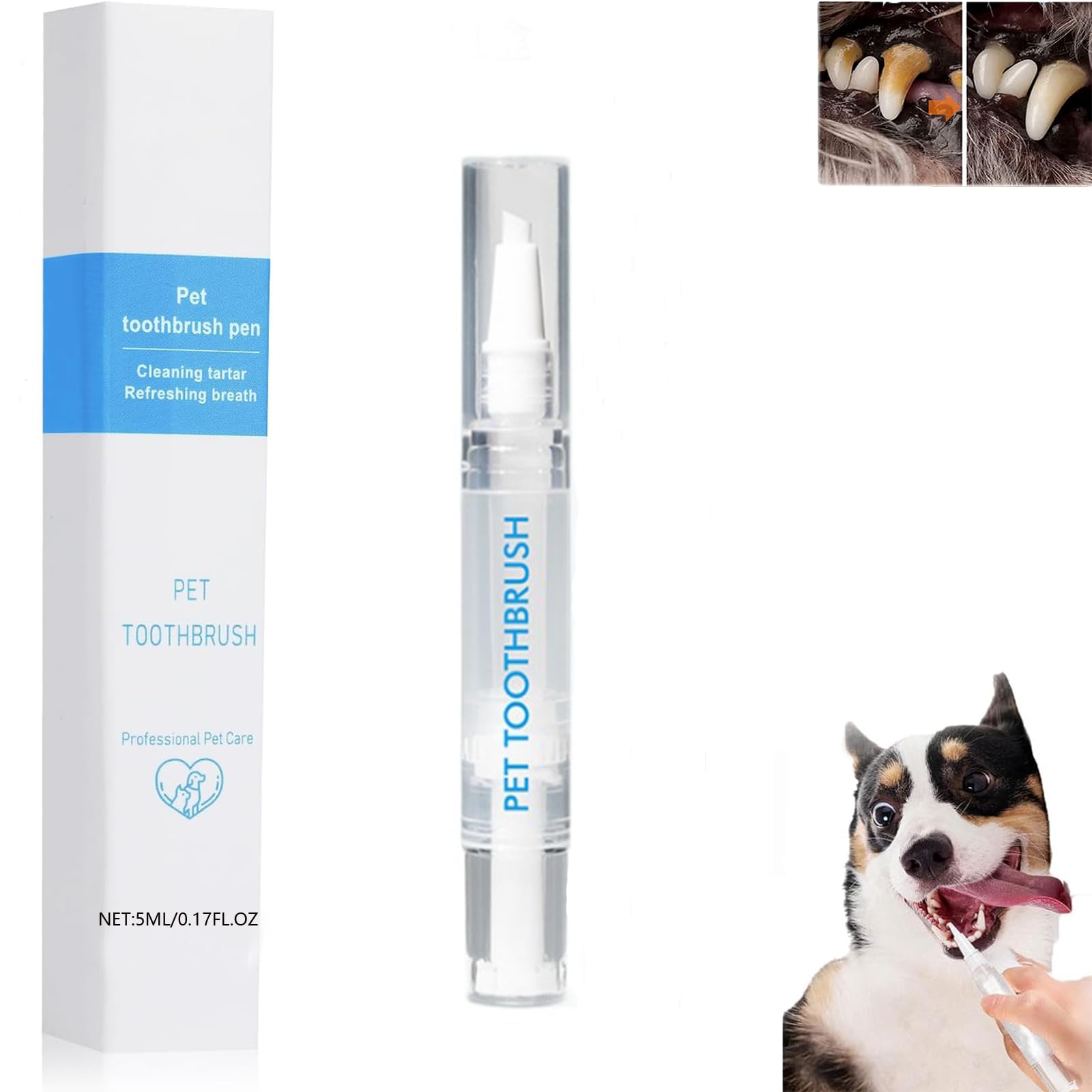 Amazon.com: Pet Toothbrush Pen,Dog Teeth Cleaning Pen,Cat/Dog Tooth ...