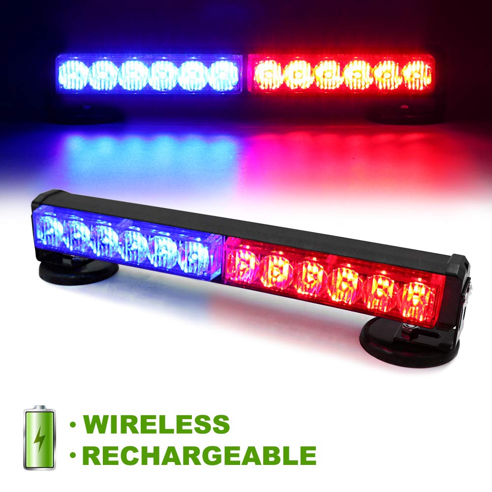 Buy FOXCID 12 LED Emergency Hazard Warning Strobe Flashing Light Bar ...