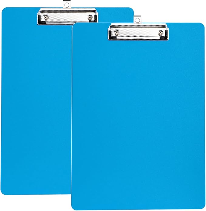 Clipboard A4, 2 Packs Plastic Clipboards Writing-Pad with Duty Clip for ...