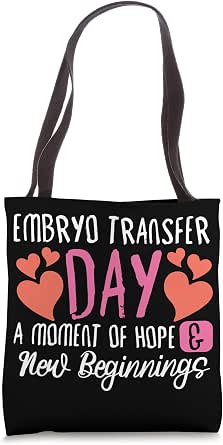 Amazon.com: Embryo Transfer Day IVF In Vitro Fertilization Tote Bag ...
