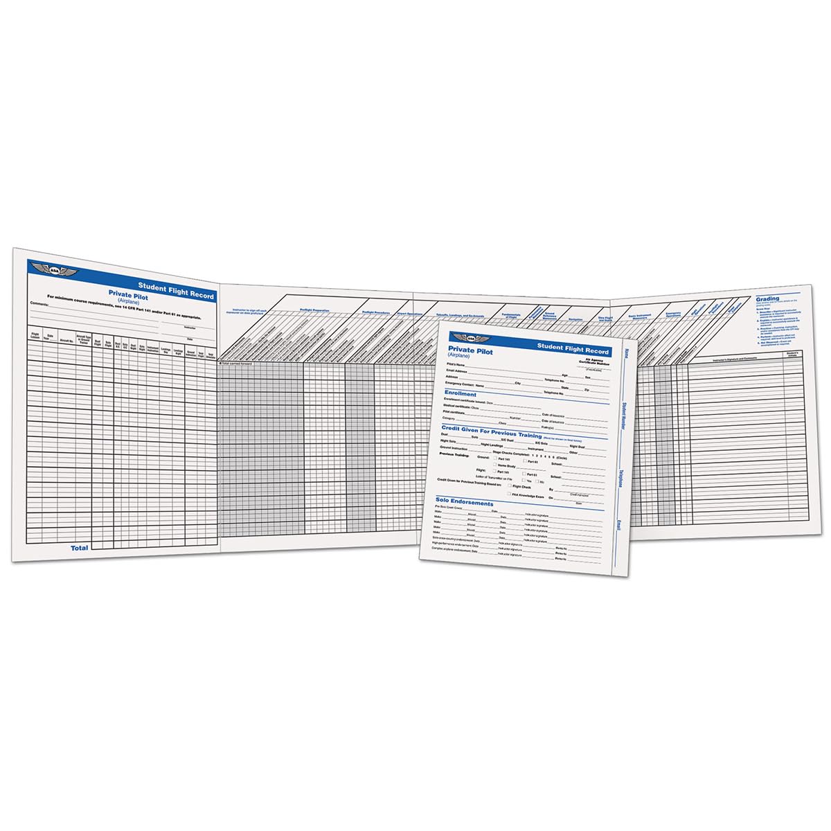 Amazon.com: Student Flight Record Private Pilot ASA SFR P2 : Electronics