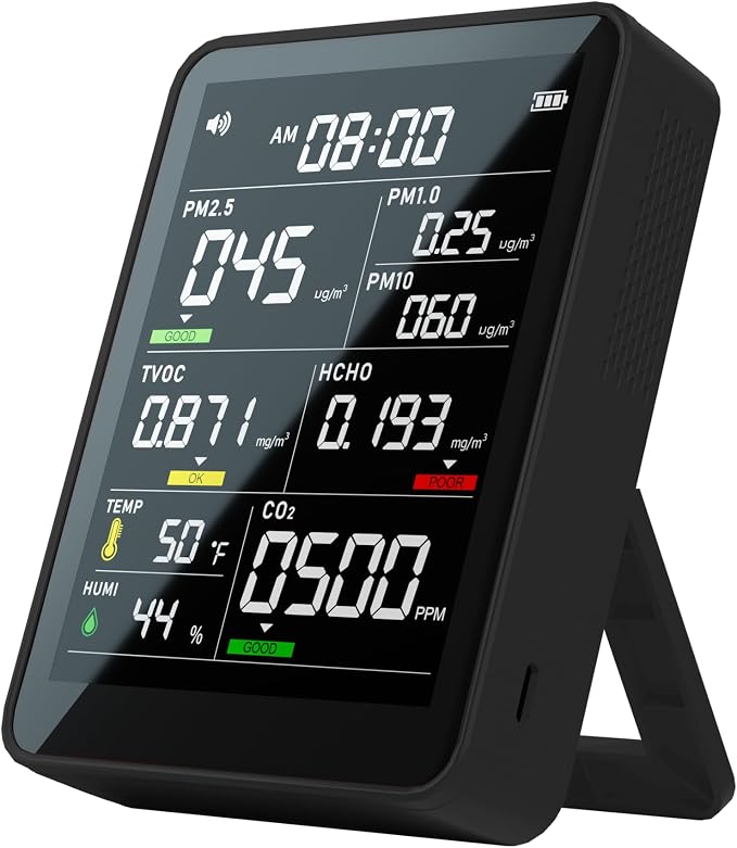 Xoopon 9-in-1 Pro Air Quality Monitor Indoor Clean Air