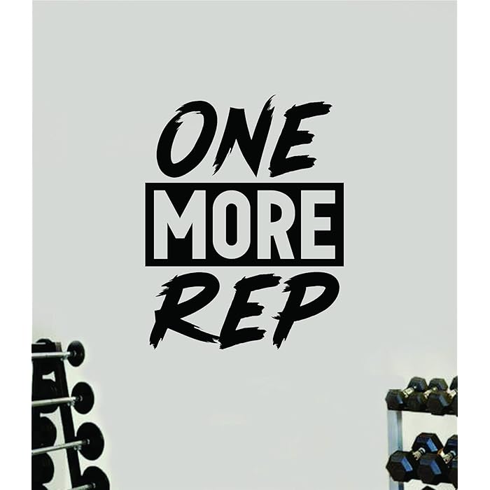Buy One More Rep Gym Wall Decal Home Decor Art Vinyl Sticker Quote ...