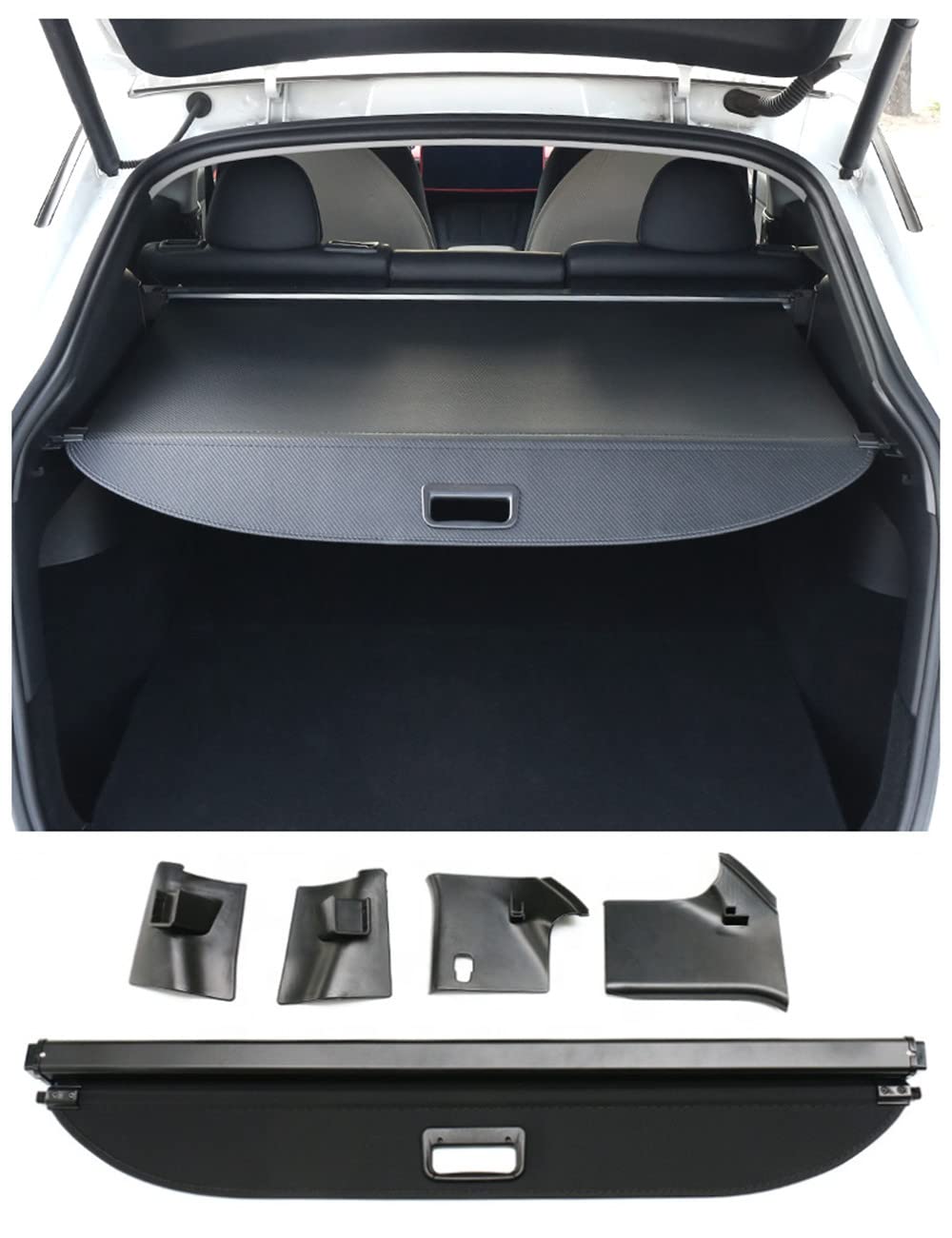 Pezmenn Retractable Cargo Cover Rear Trunk Shield Privacy Cover For ...