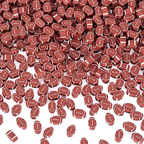 Amazon.com: OIIKI 200Pcs Baseball Polymer Clay Bead, American Football ...