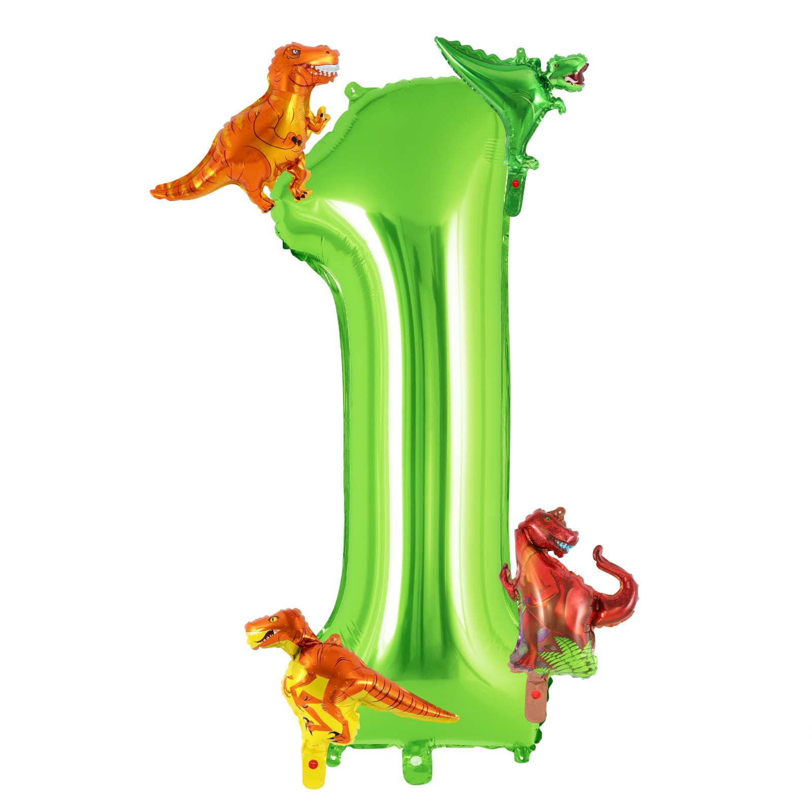 Amazon.com: Dinosaur Green Number 1 Balloon, 40 Inch Big Large Foil ...