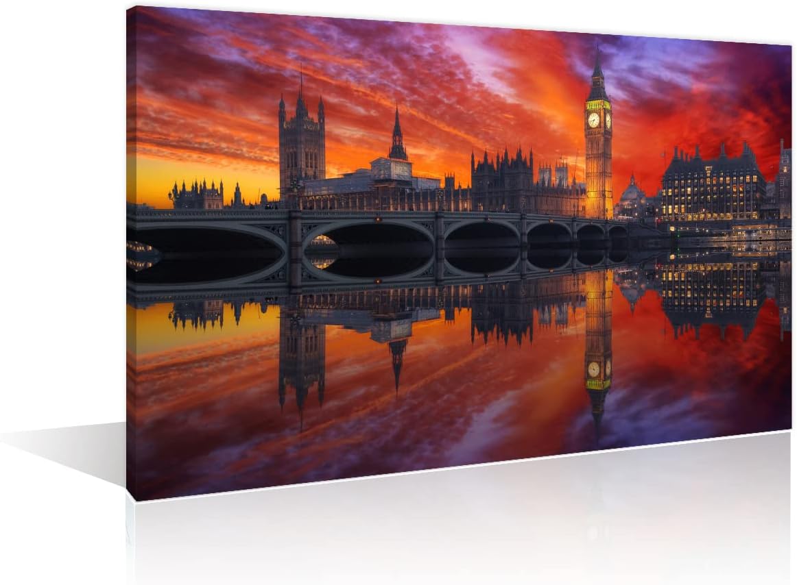 Canvas Wall Art of London Skyline for your Living Room - 4211-127.5x67 ...