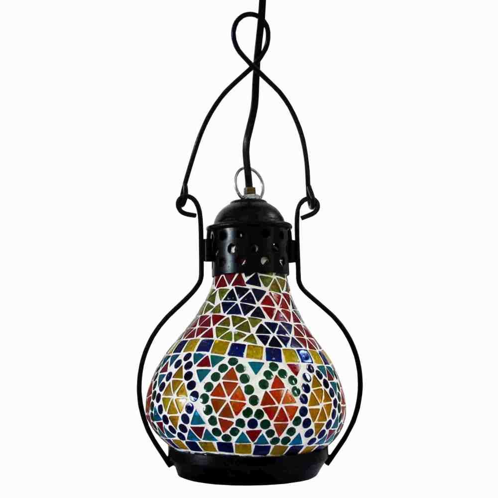 Buy Rajasthani Glass Hanging Lamp - Matka Shaped Online at Low Prices ...