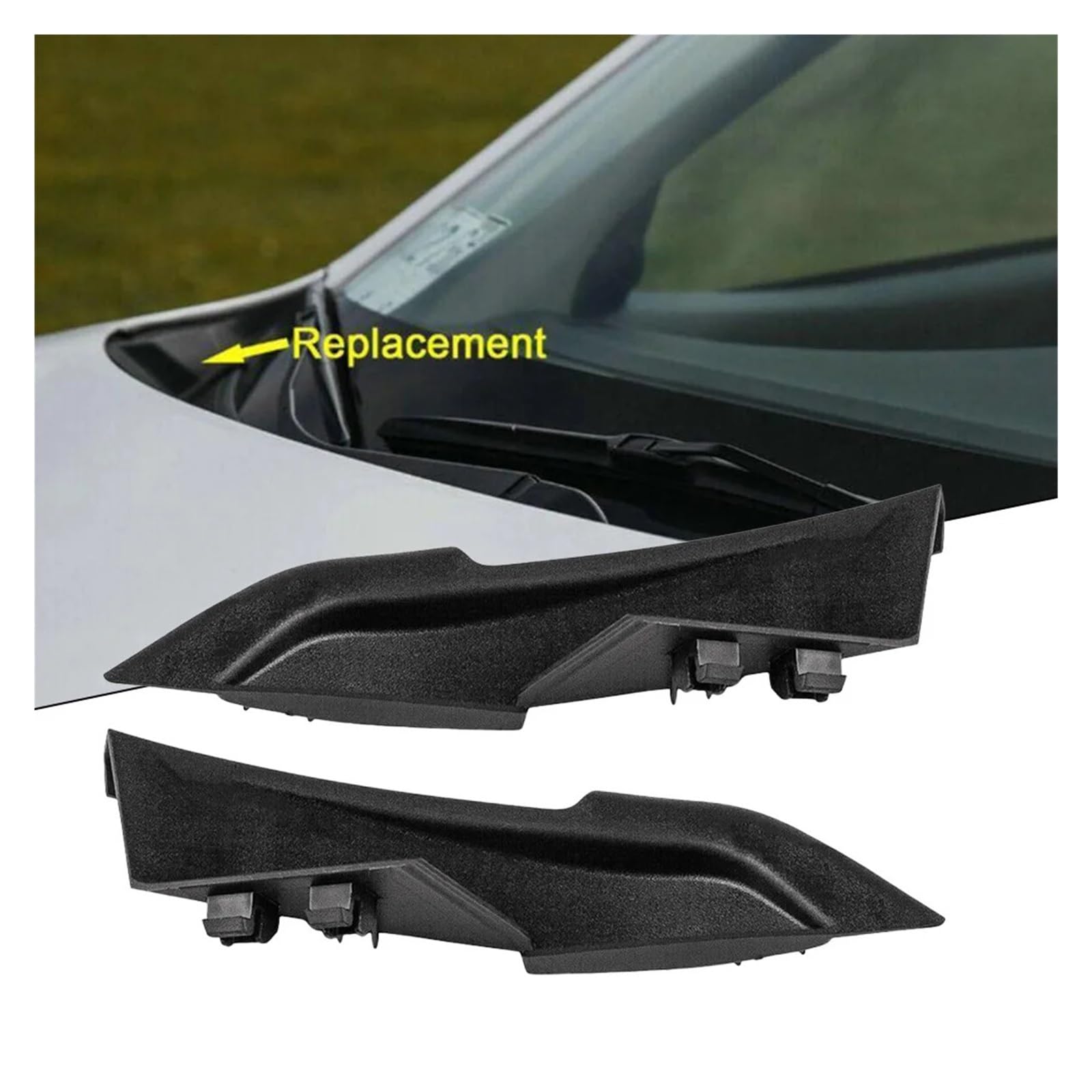 Wiper Cowl Car Front Windshield Wiper Side Cowl Extension Trim For ...