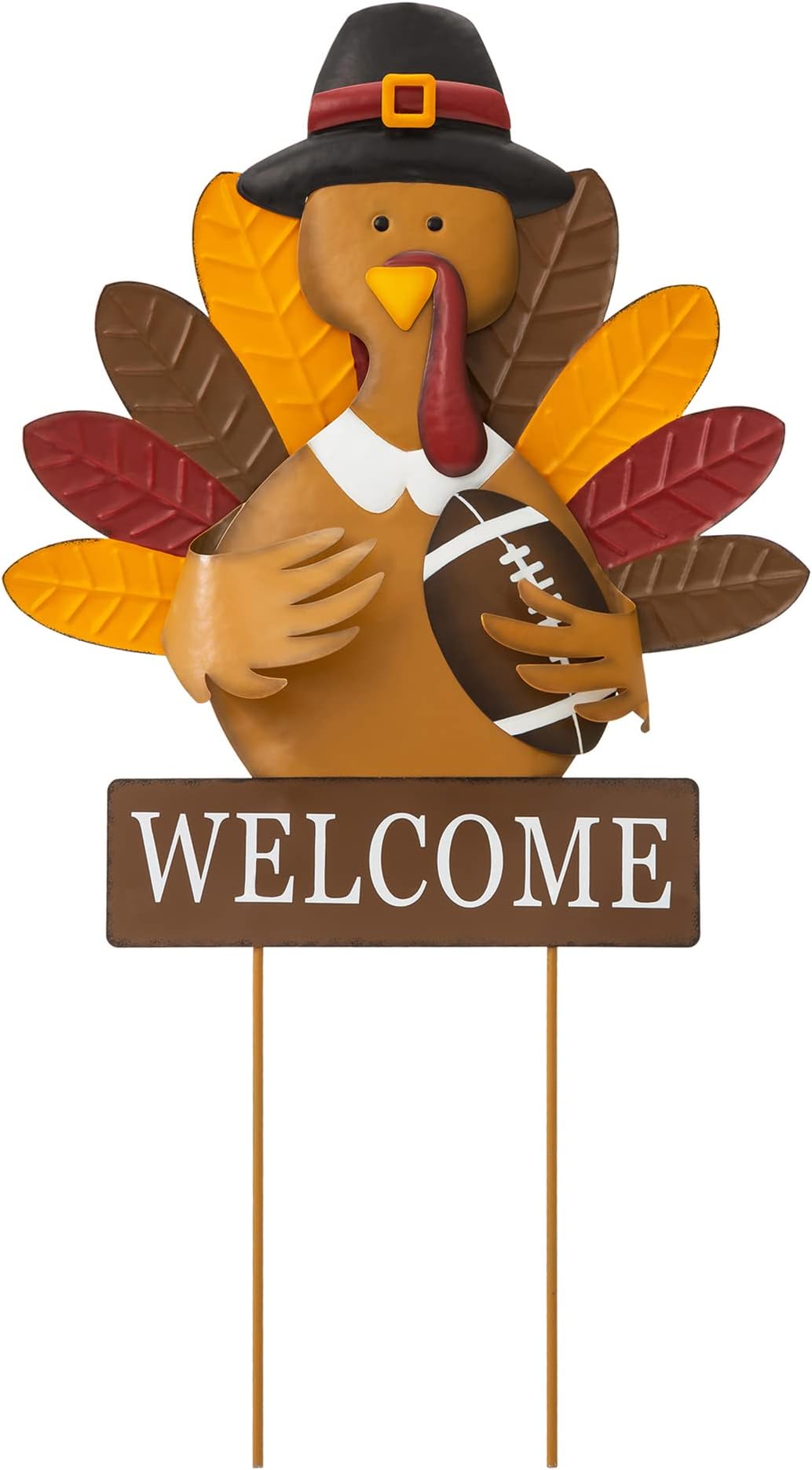 Amazon.com : Metal Turkey Fall Harvest Outdoor Yard Stakes ...