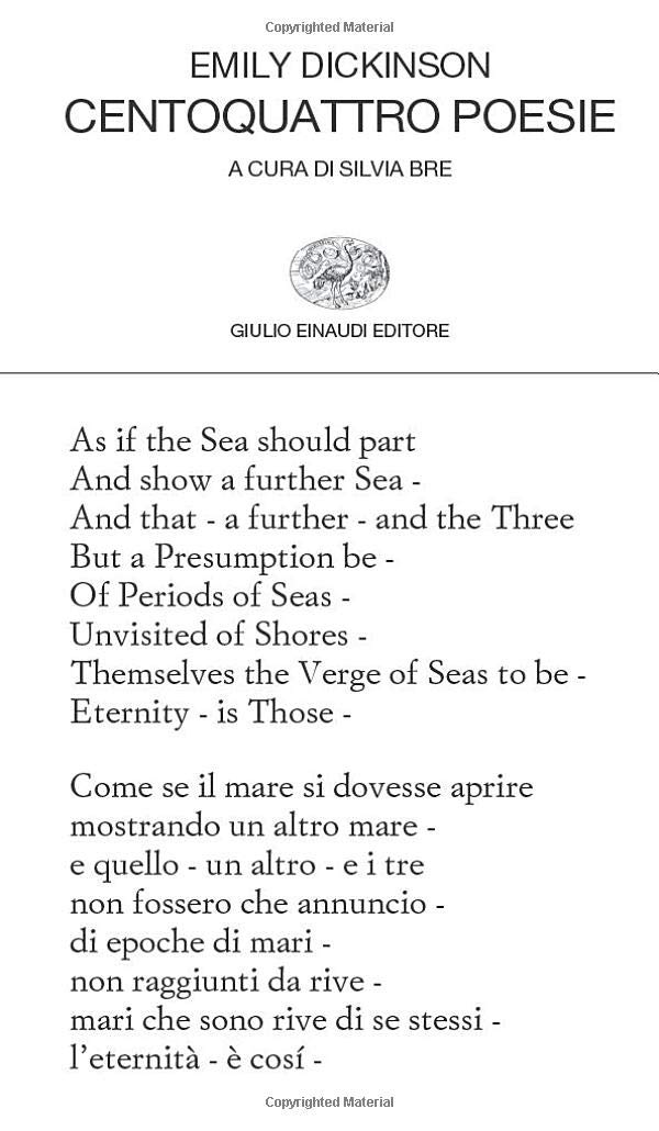 Centoquattro poesie. Testo inglese a fronte : Dickinson, Emily, Bre, S ...