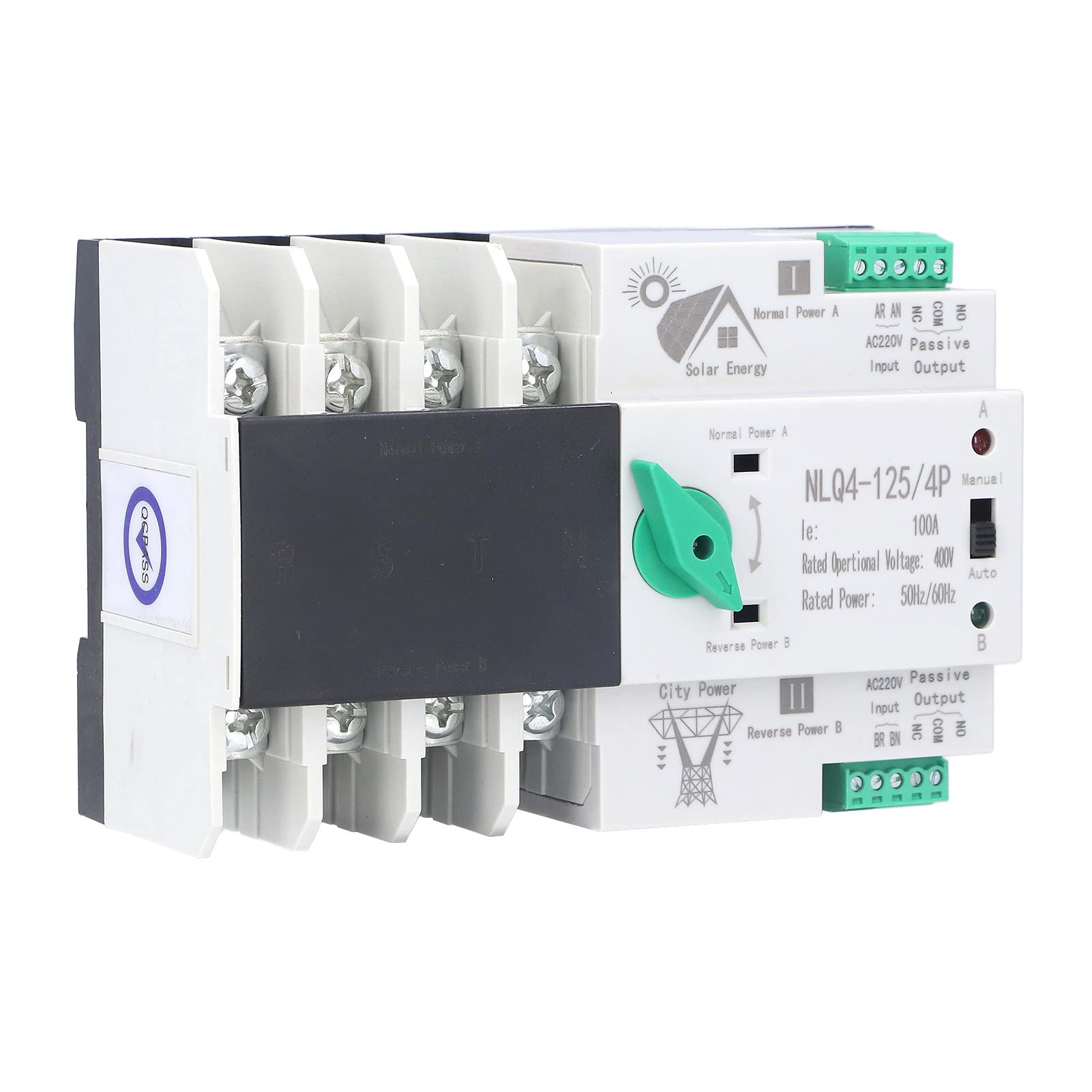 Dual Power Automatic Transfer Switch, NLQ4 125/4P 100A 220V Generator ...