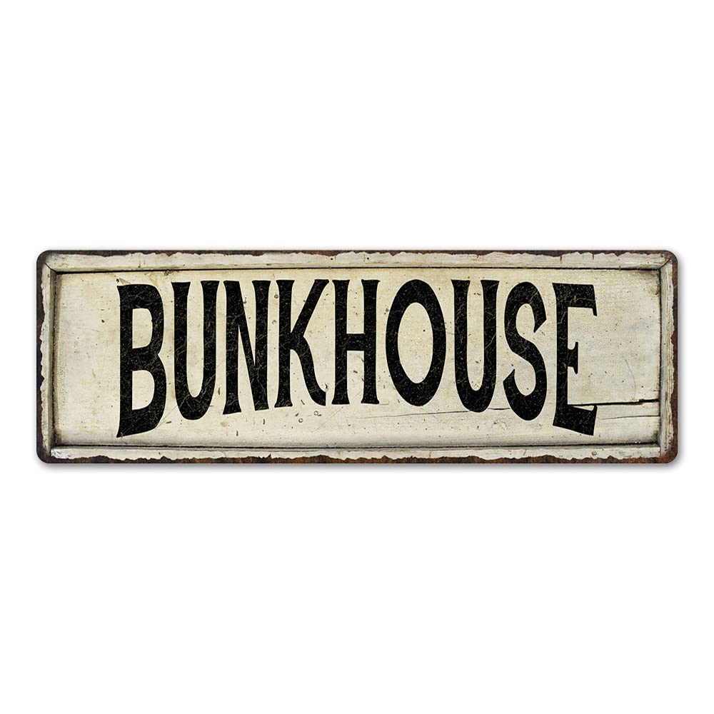 Amazon.com : BUNKHOUSE Sign Farmhouse Signs Wall Decor Art Country ...