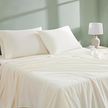 Amazon.com: Linen Closet 3Pc 100% Organic Cotton Twin Sheets Set, Fresh ...