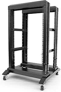 Amazon.com: 15U Server Rack/4-Post 19in Network Rack/Open Frame Rack with Wheels, Heavy-Duty ...