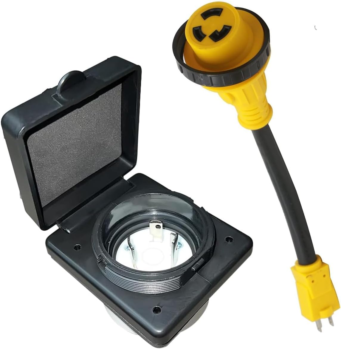 Amazon.com: RV 30 Amp to 110V Power Adapter for 30A RV Camper Trailer ...