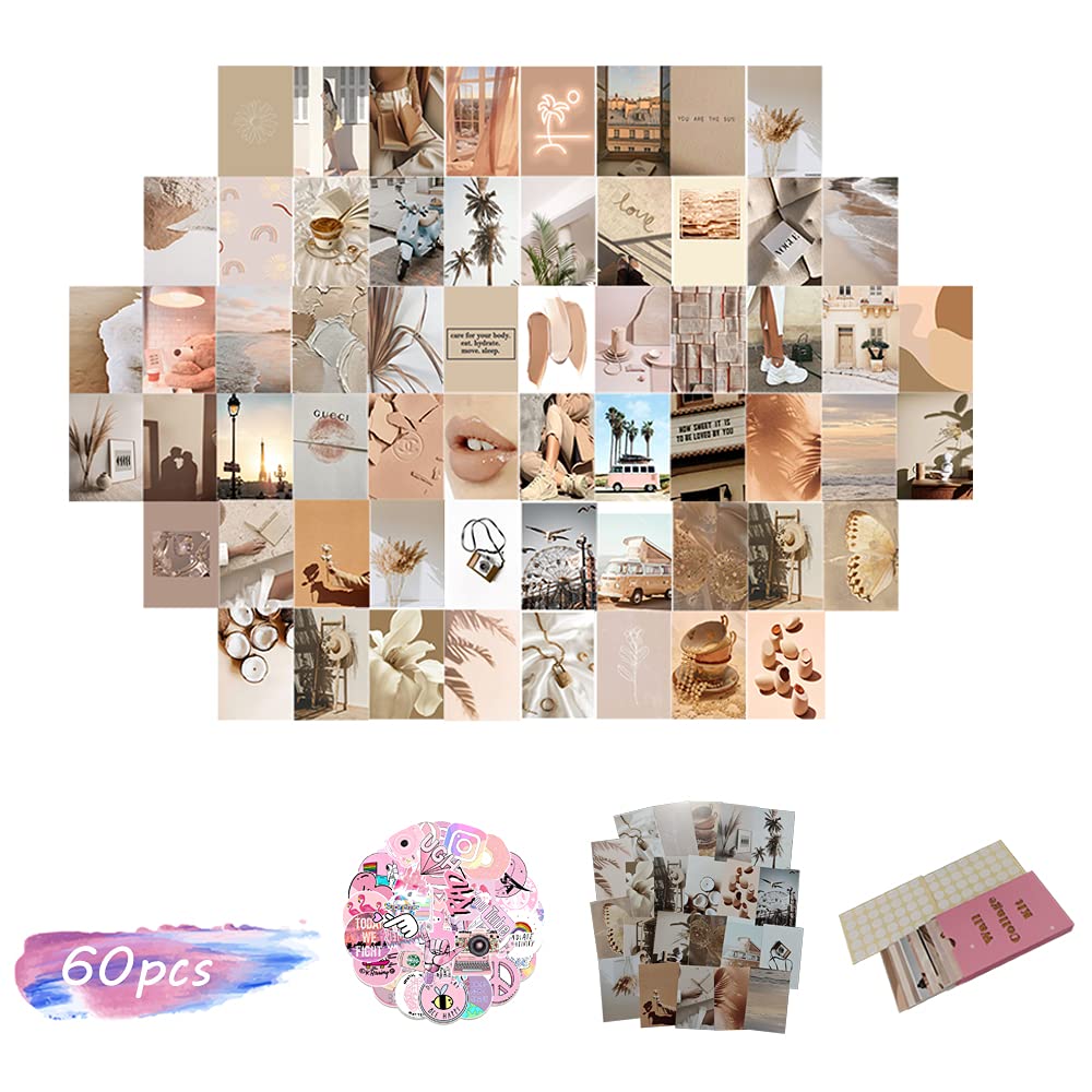 60 Wall Collage Kit Pink Aesthetic Pictures Wall Aesthetics Kit ...