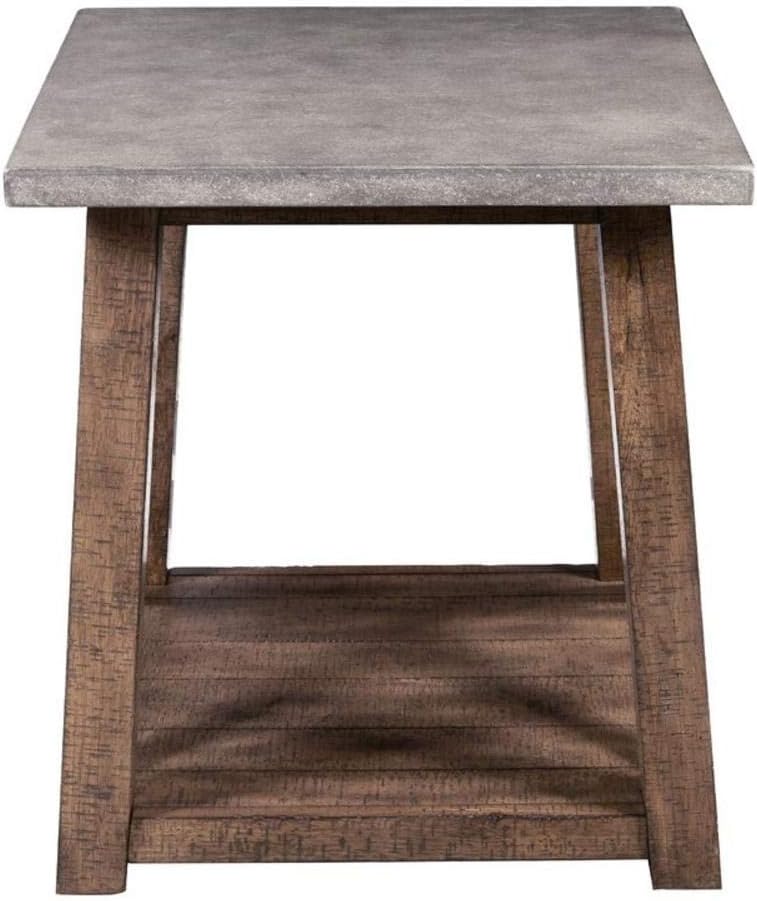 Amazon.com: End Table with Storage 24 Inch Top Heavy Concrete Stylish ...