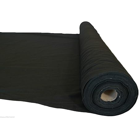 Tissu Calicot, 150 cm, 100 % coton, noir, blanc, naturel, poids moyen ...