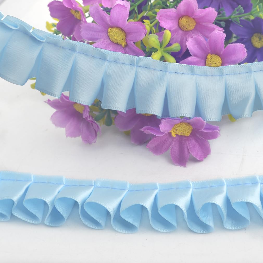 Amazon.com: Kuasting 10 Yards Satin Ruffle Trim Fabric Trims 1 inch ...