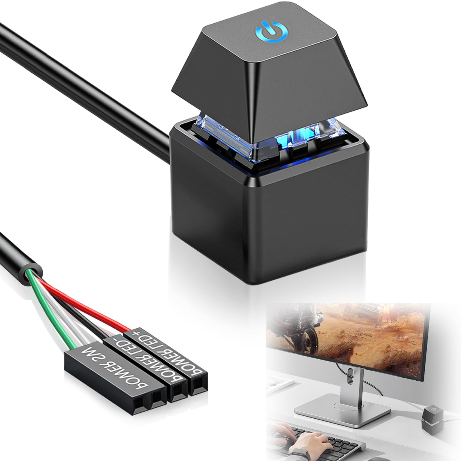 PC Power Button Power Switch PC Accessories Switch Start Button ...