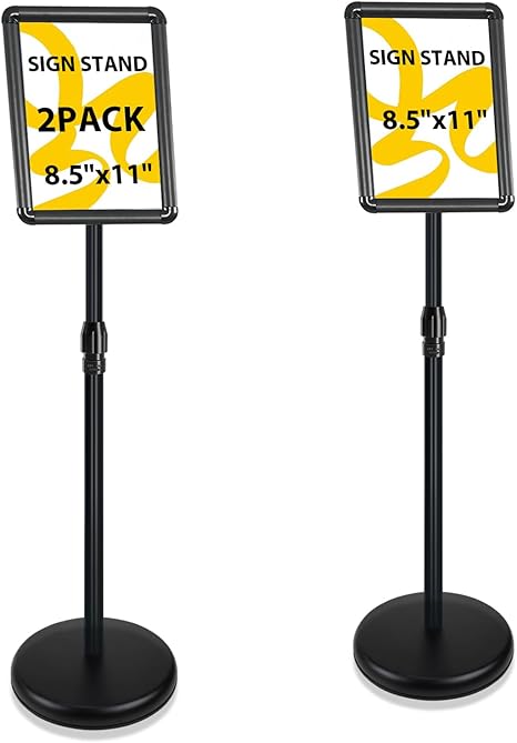 Amazon.com : PUJIANG 2 Packs Adjustable Sign Stands for Display 8.5x11 ...