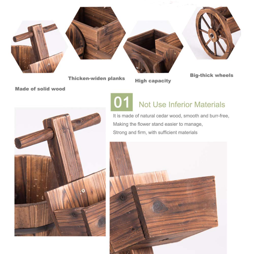 Vagones De Madera Para Paisajismo Macetero De Madera Con Ruedas Para
