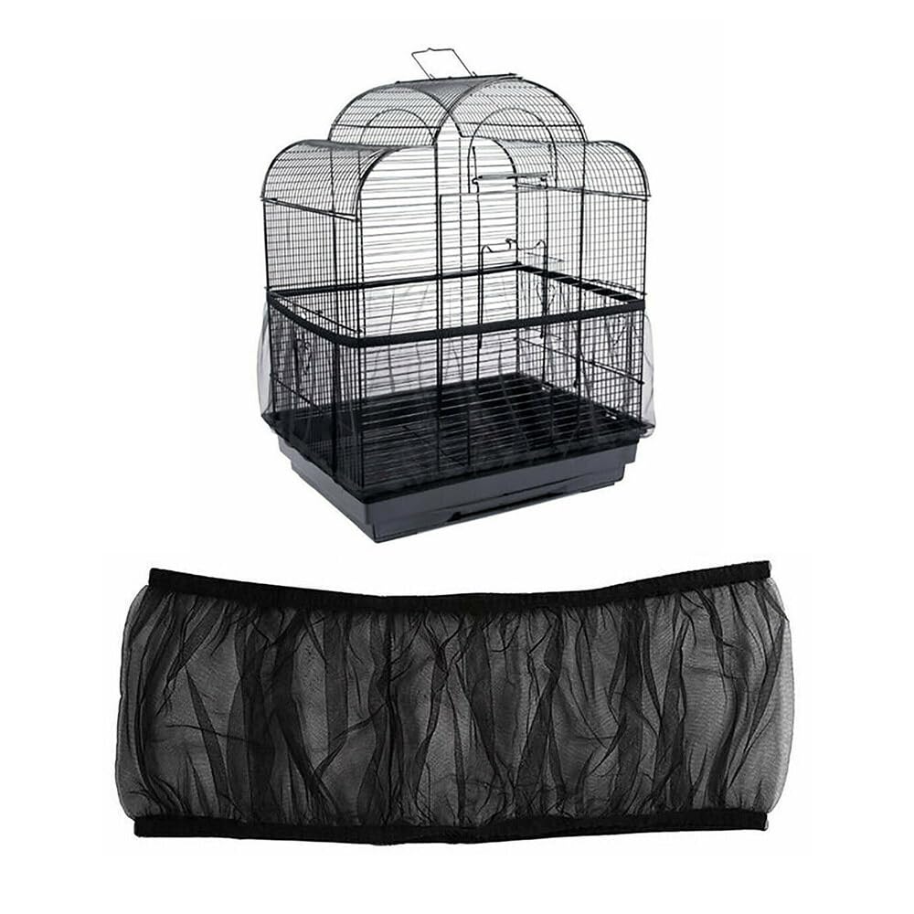 Shell Skirt Mesh Cover Pet Bird Cage Guard Nylon Net Seed Catcher S/M/L ...