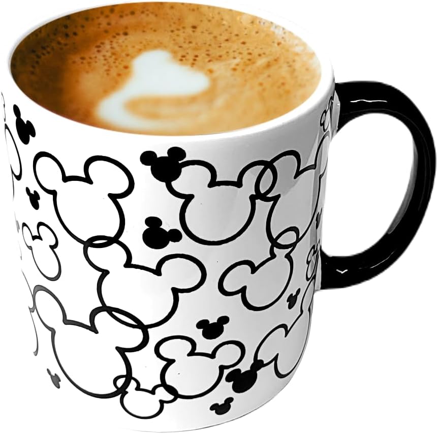 Amazon.com: Disney Mickey Mouse Line Art & Hidden Mickey All Over Print ...