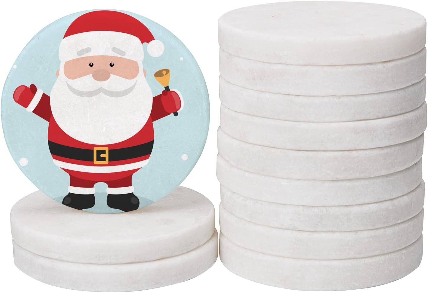 Amazon.com: Lulonpon 40 Pieces Painting Rocks, 2 Inches White Round ...