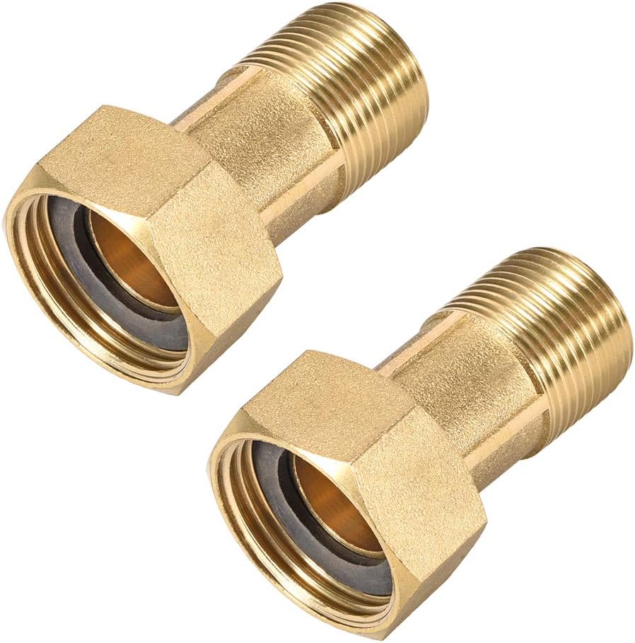 Amazon.com: Midline Valve XND0034-OM Brass Water Meter Coupling Adapter ...