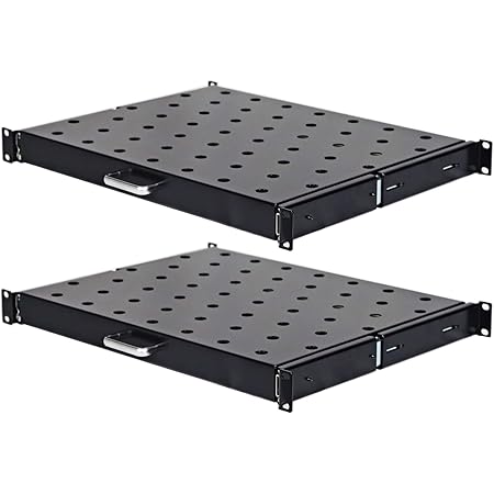 Amazon.com: Aeons 1U 19-inch Sliding Rack Server Shelf Vented Sliding 4 ...