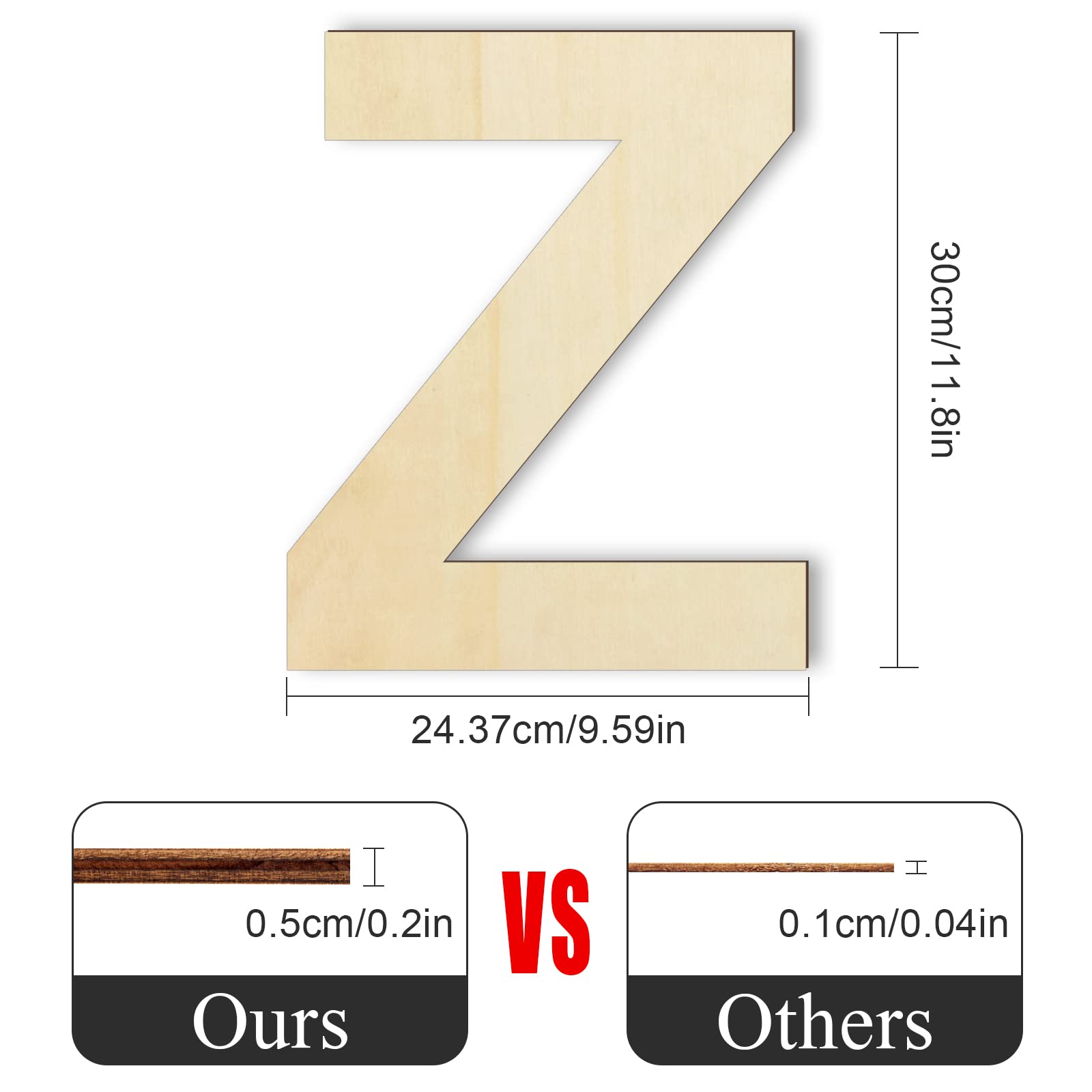 Snapklik.com : 12 Inch Wooden Letters Z,Large Wooden Letter For Wall ...