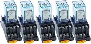 Amazon.com: HOUTBY 5Pack 110V AC Coil Power Relay MY4NJ 4PDT 14 Pin HH54P-L HH54P With Socket ...