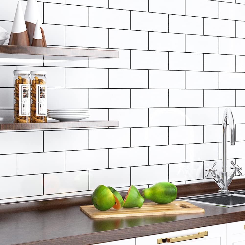 Wallpaper Subway Backsplash