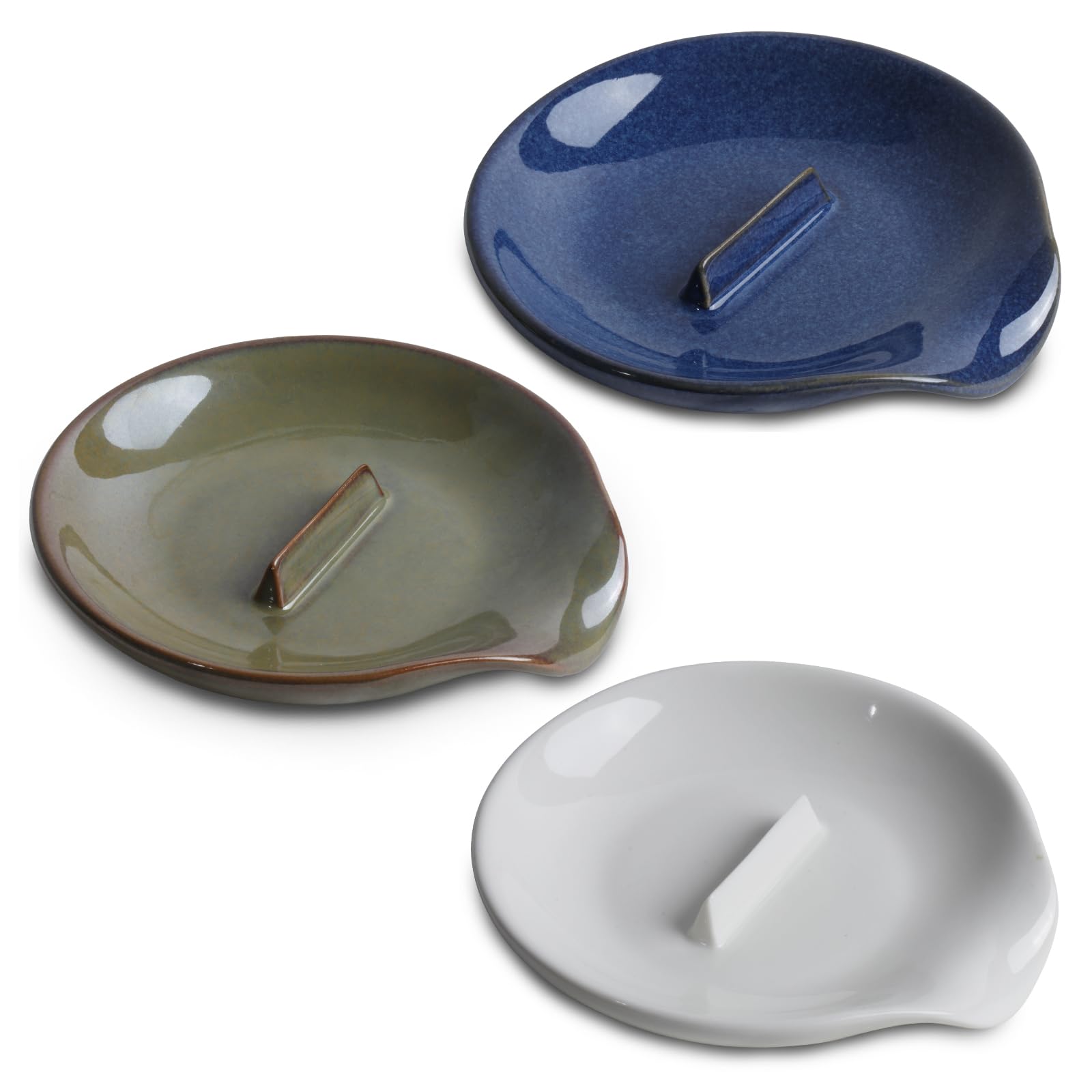 Amazon.com: FFQ Spoon Holder, Spoon Rest for Kitchen, Ceramic Spoon ...