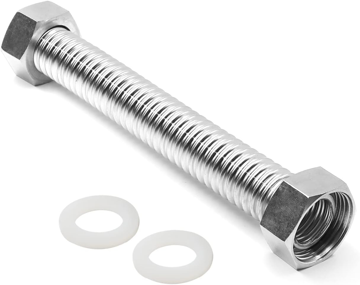 MroMax 1 Inch Faucet Pipe Connector, 304 Stainless Steel Plumbing Pipe ...