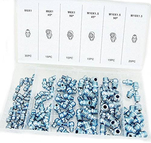 110 Pc Metric Hydraulic Lubrication Lube Grease Fittings Assortment ...