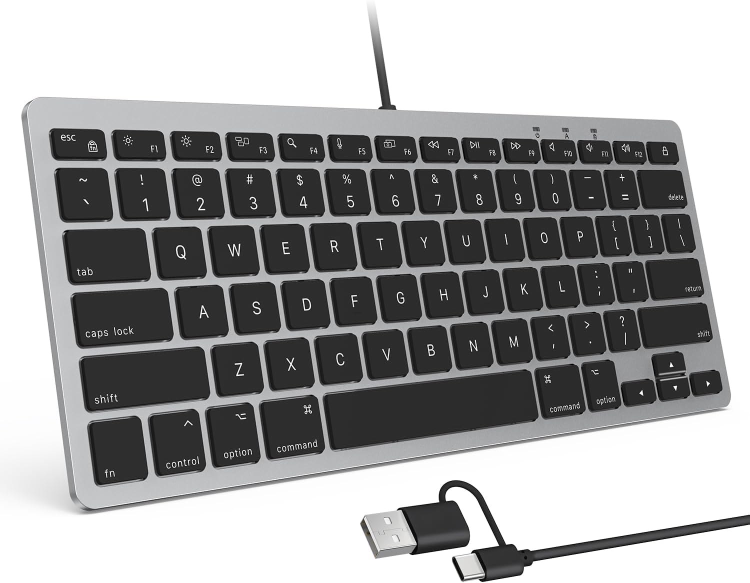 Amazon.com: OMOTON Wired Keyboard for Mac with Dual Interface, Comfortable Typing Angle & Stable ...